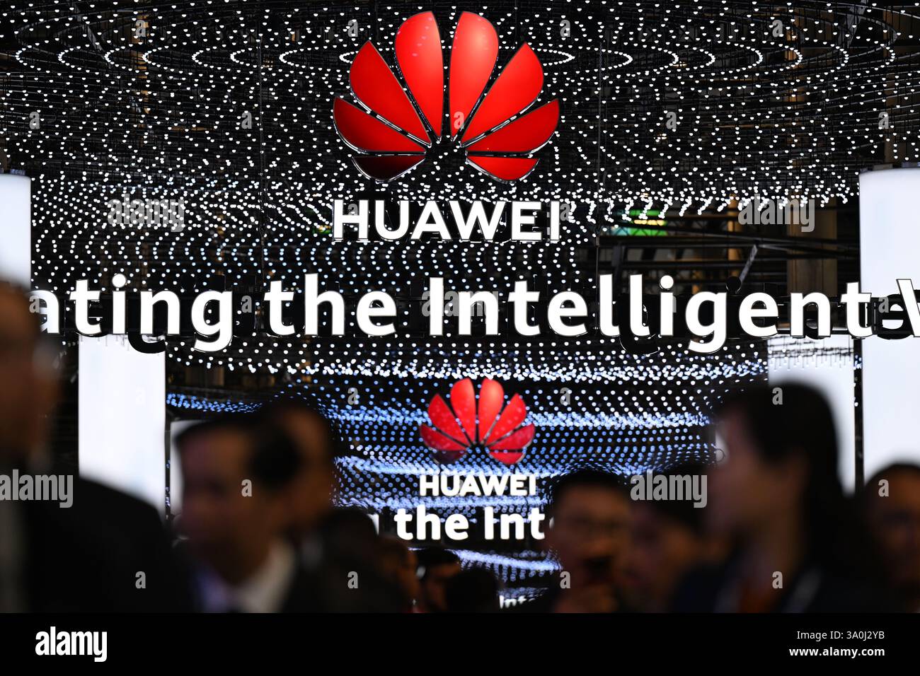 Barcelona, Spain. 04th Mar, 2025. The logo of the Chinese technology ...