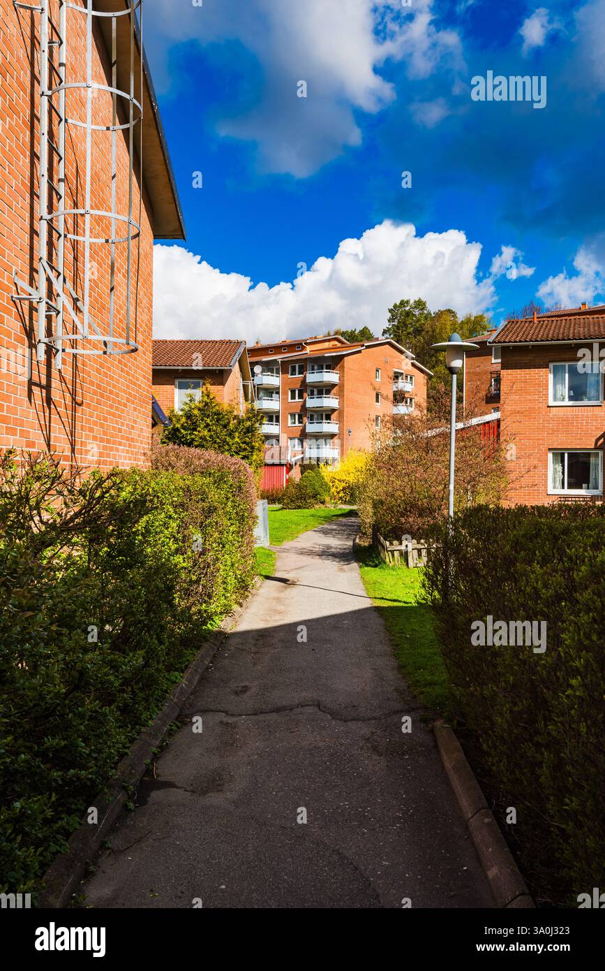 A sunny afternoon reveals a charming pathway leading through a ...