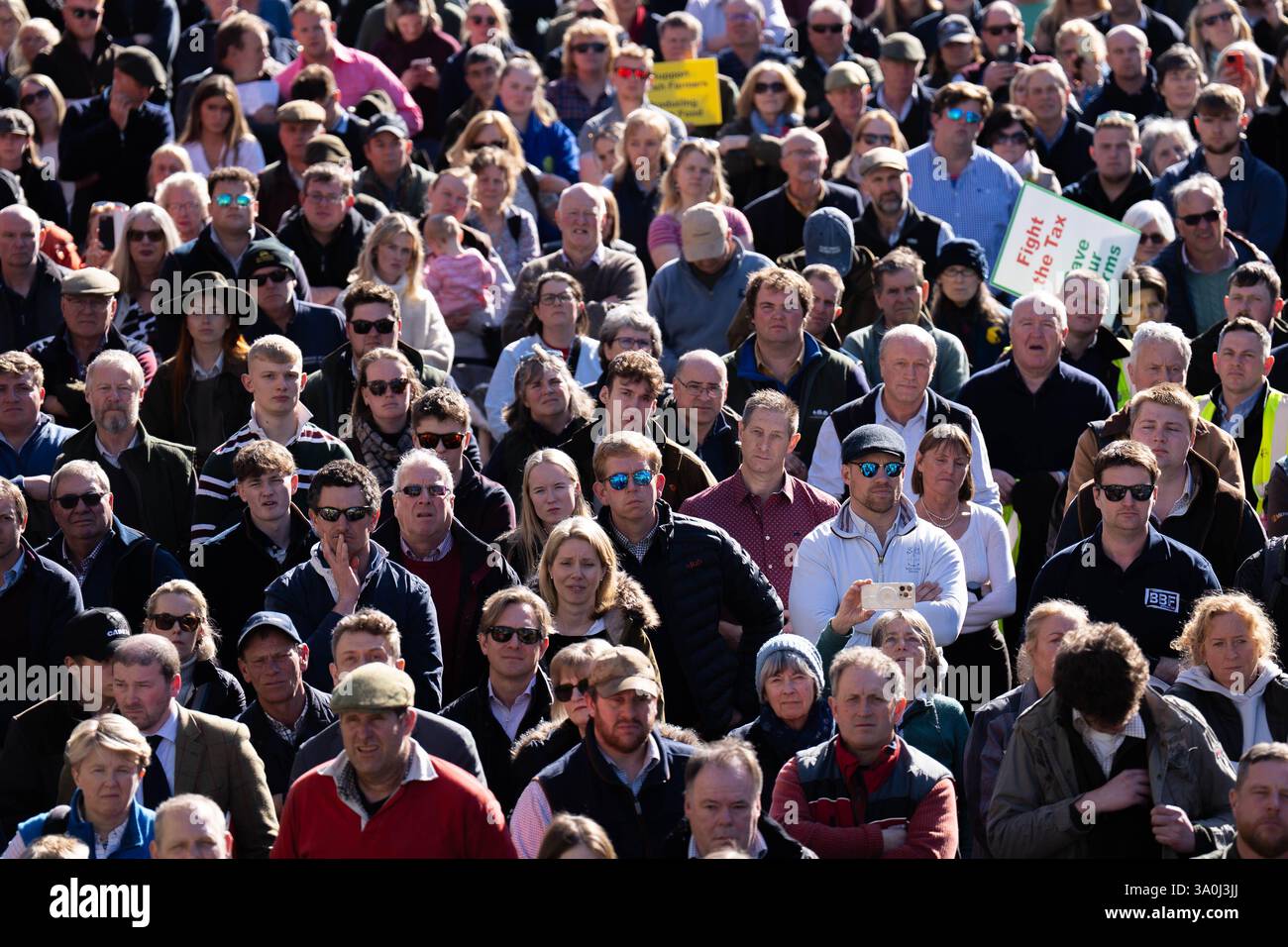 Farmers protest in Whitehall, London, over the changes to inheritance ...