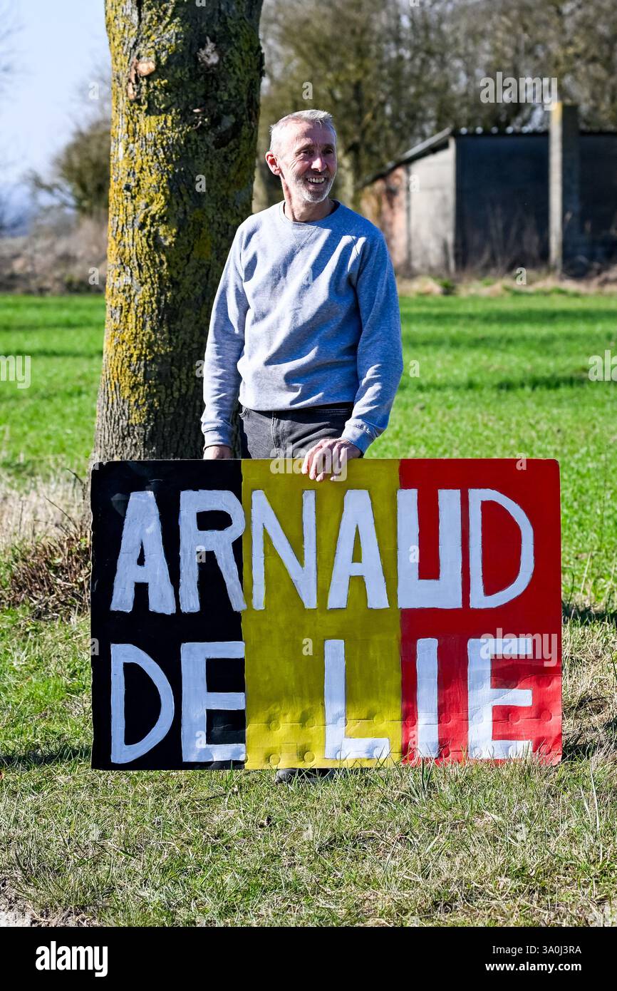 Dour, Belgium. 04th Mar, 2025. A fan of Arnaud De Lie is seen at the ...
