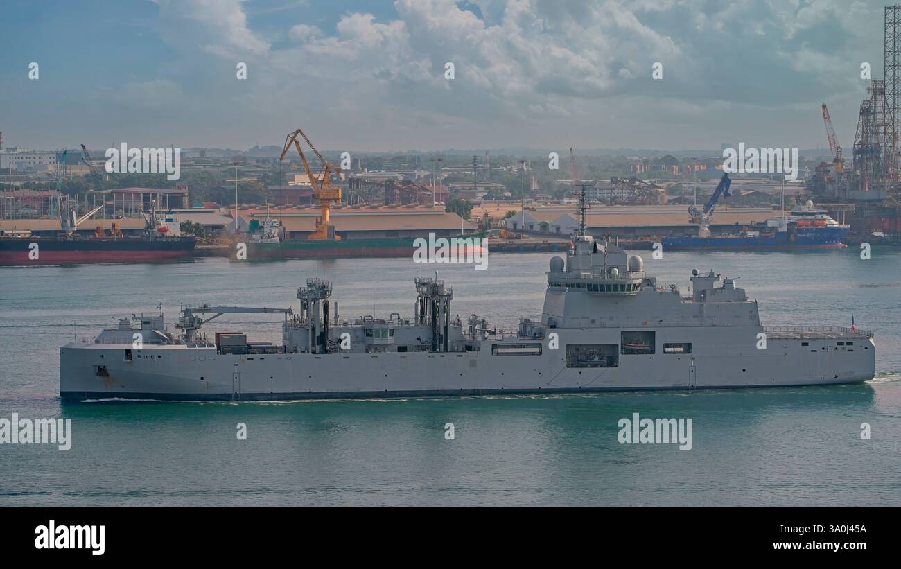 Jacques Chevallier, a French Navy Replenishment ship Stock Photo - Alamy