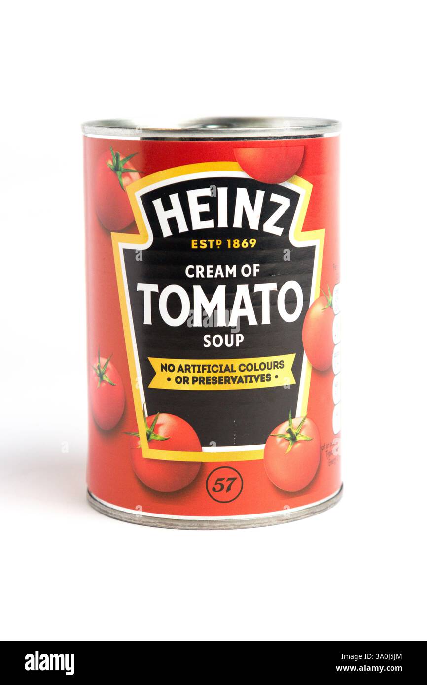 London, United Kingdom 24th February 2025 :- Tin of Heinz Cream of ...