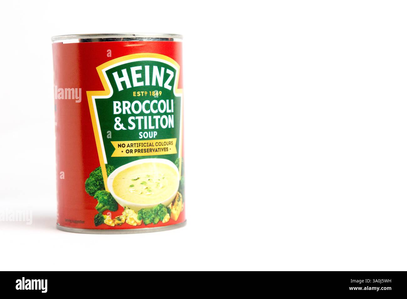 London, United Kingdom 24th February 2025 :- Tin of Heinz Broccoli and ...