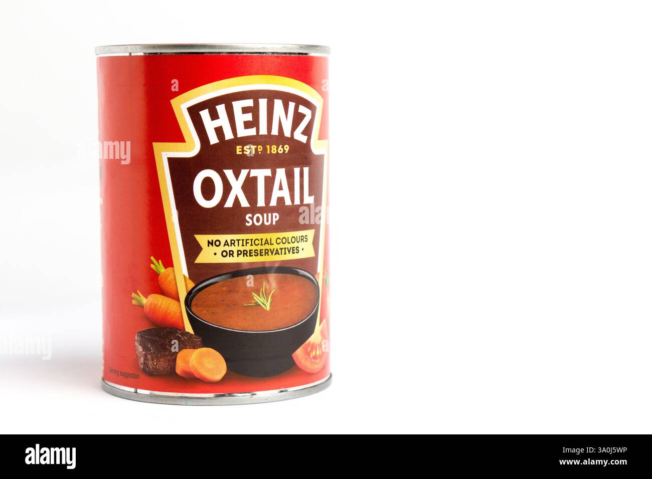 London, United Kingdom 24th February 2025 :- Tin of Heinz Oxtail Soup ...