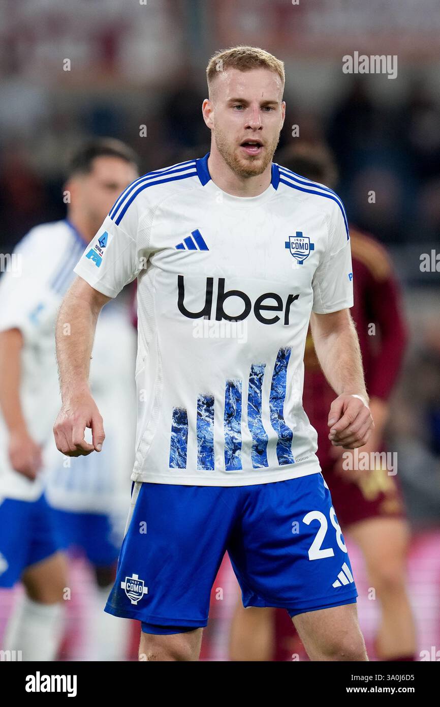 Rome, Italy. 02nd Mar, 2025. Edoardo Goldaniga of Como 1907 during the ...