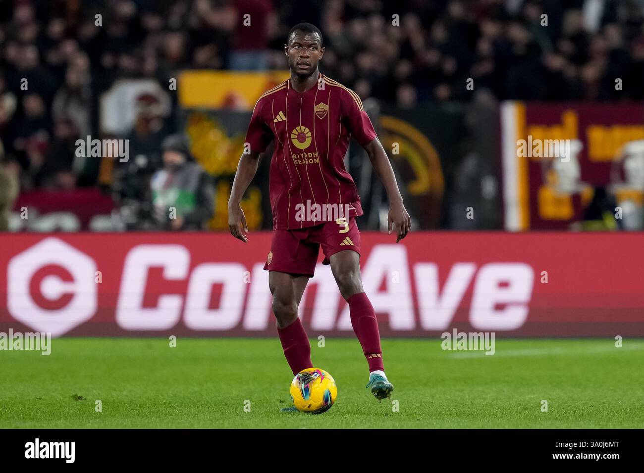 Rome, Italy. 02nd Mar, 2025. Evan Ndicka of AS Roma during the Serie A ...