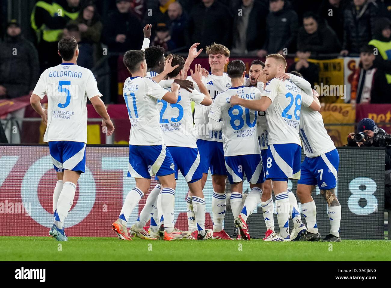Rome, Italy. 02nd Mar, 2025. Lucas Da Cunha of Como 1907 celebrates ...