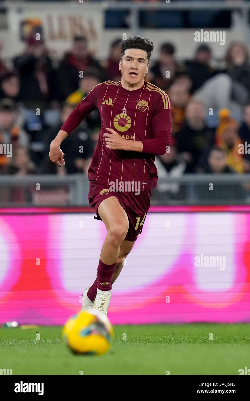 Rome, Italy. 02nd Mar, 2025. Eldor Shomurodov of AS Roma during the ...