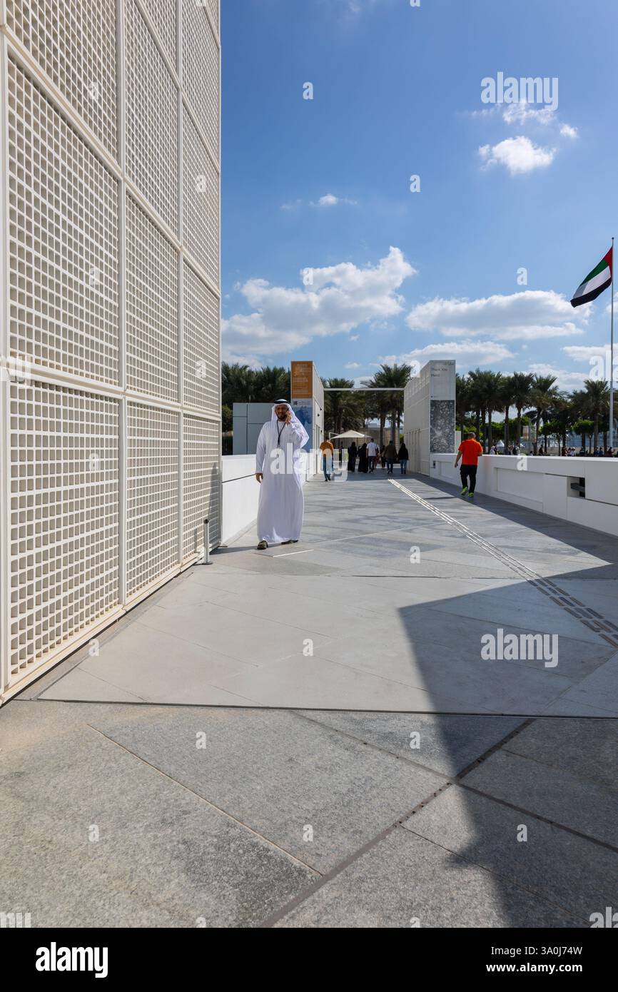 Abu Dhabi, UAE - December 2, 2024: Louvre is art museum located on ...