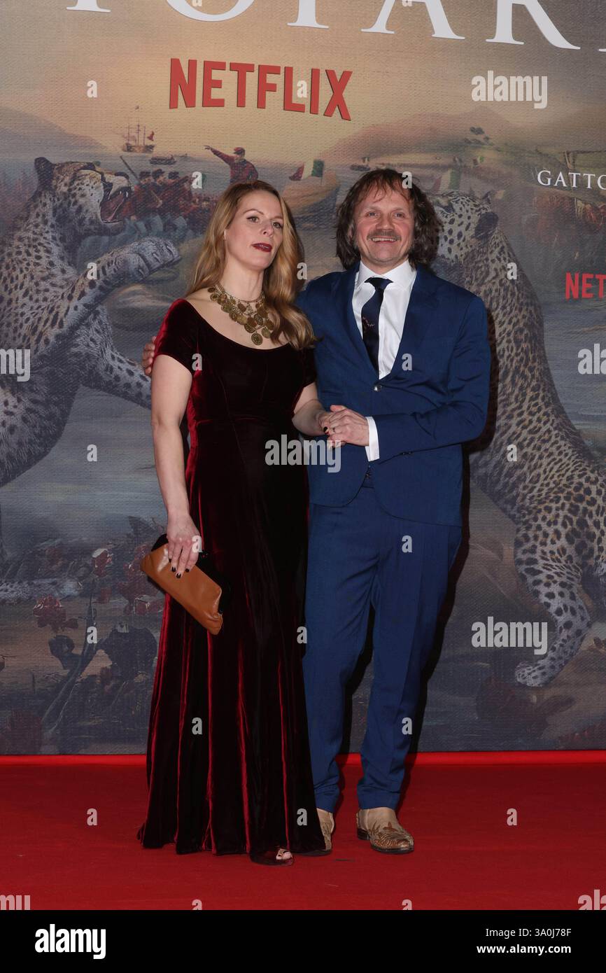 March 3, 2025, Rome, Lazio, Italy: Director Tom Shankland and his wife ...