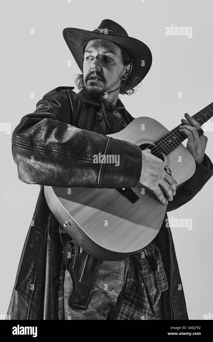 Serious musician Black and White Stock Photos & Images - Alamy