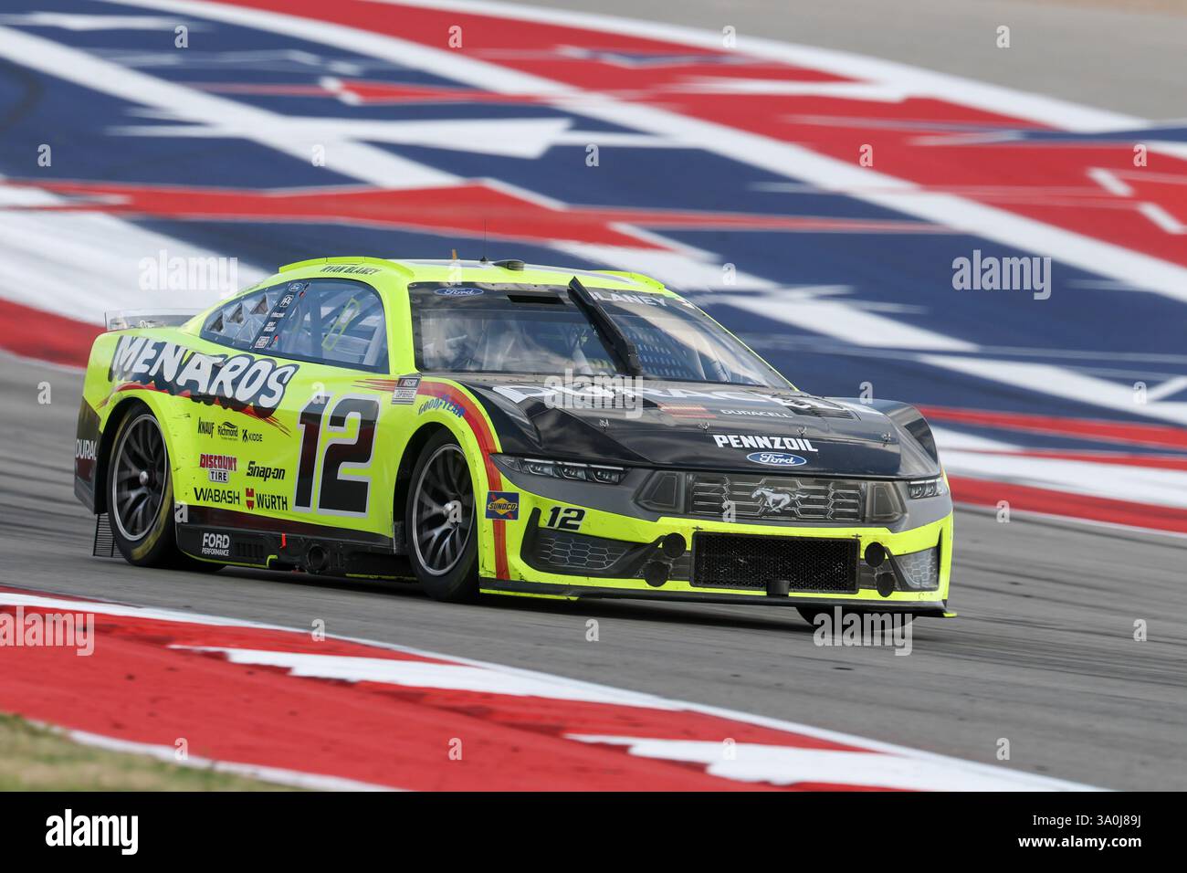 AUSTIN, TX - MARCH 02: Ryan Blaney (#12 Team Penske MenardsDuracell ...