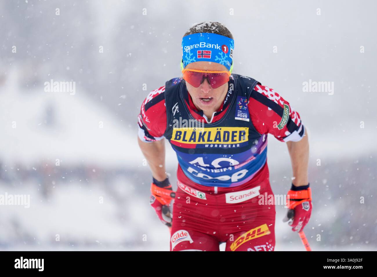 Astrid Oeyre Slind, of Norway, competes in the women's cross-country 10 ...