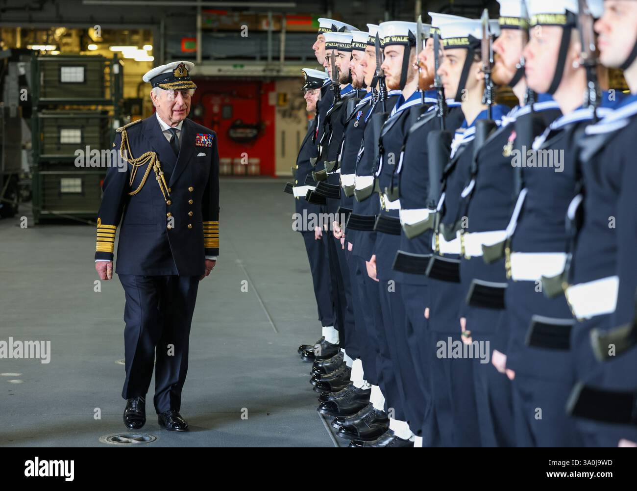 Handout photo provided by the Ministry of Defence of King Charles III ...