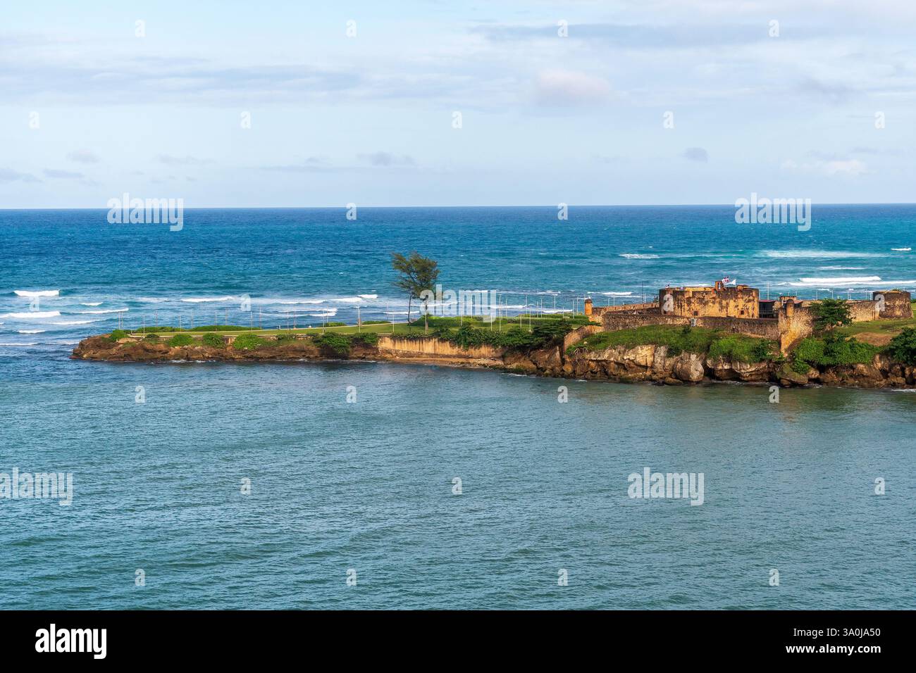 Sunshine in the Eastern Caribbean. The Fortaleza San Felipe is a ...