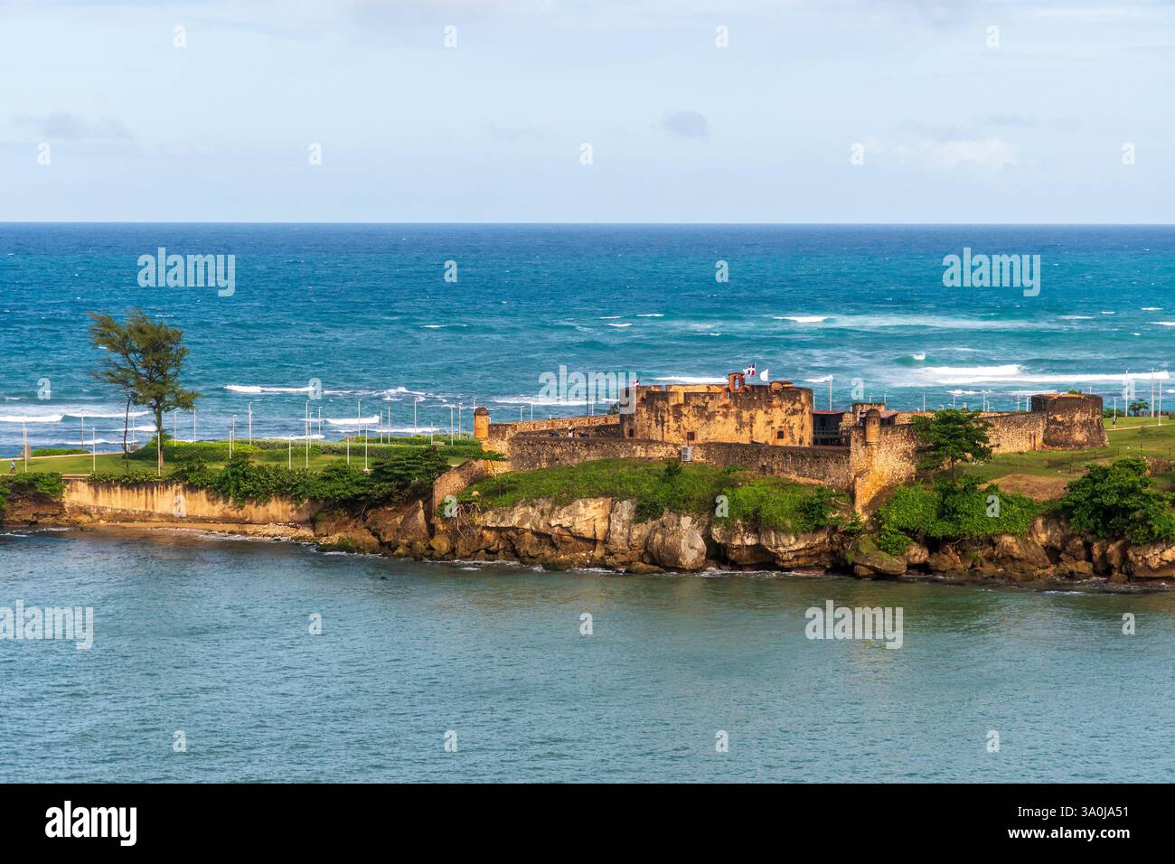 Sunshine in the Eastern Caribbean. The Fortaleza San Felipe is a ...