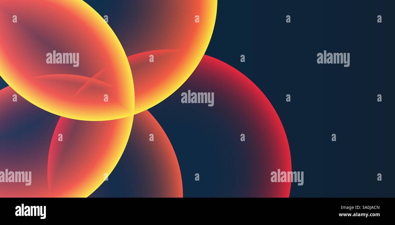 Dark Background, Header or Banner Design with Large Red and Orange ...