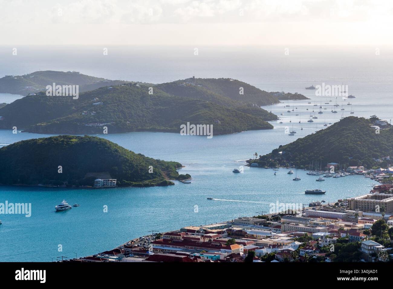 Port of St. Thomas, US Virgin Islands in the Eastern Caribbean Stock ...