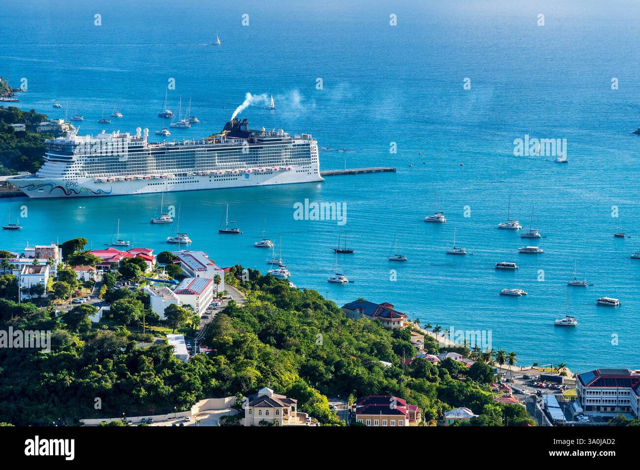 Norwegian Cruise Line ship Epic in port at St. Thomas, US Virgin ...