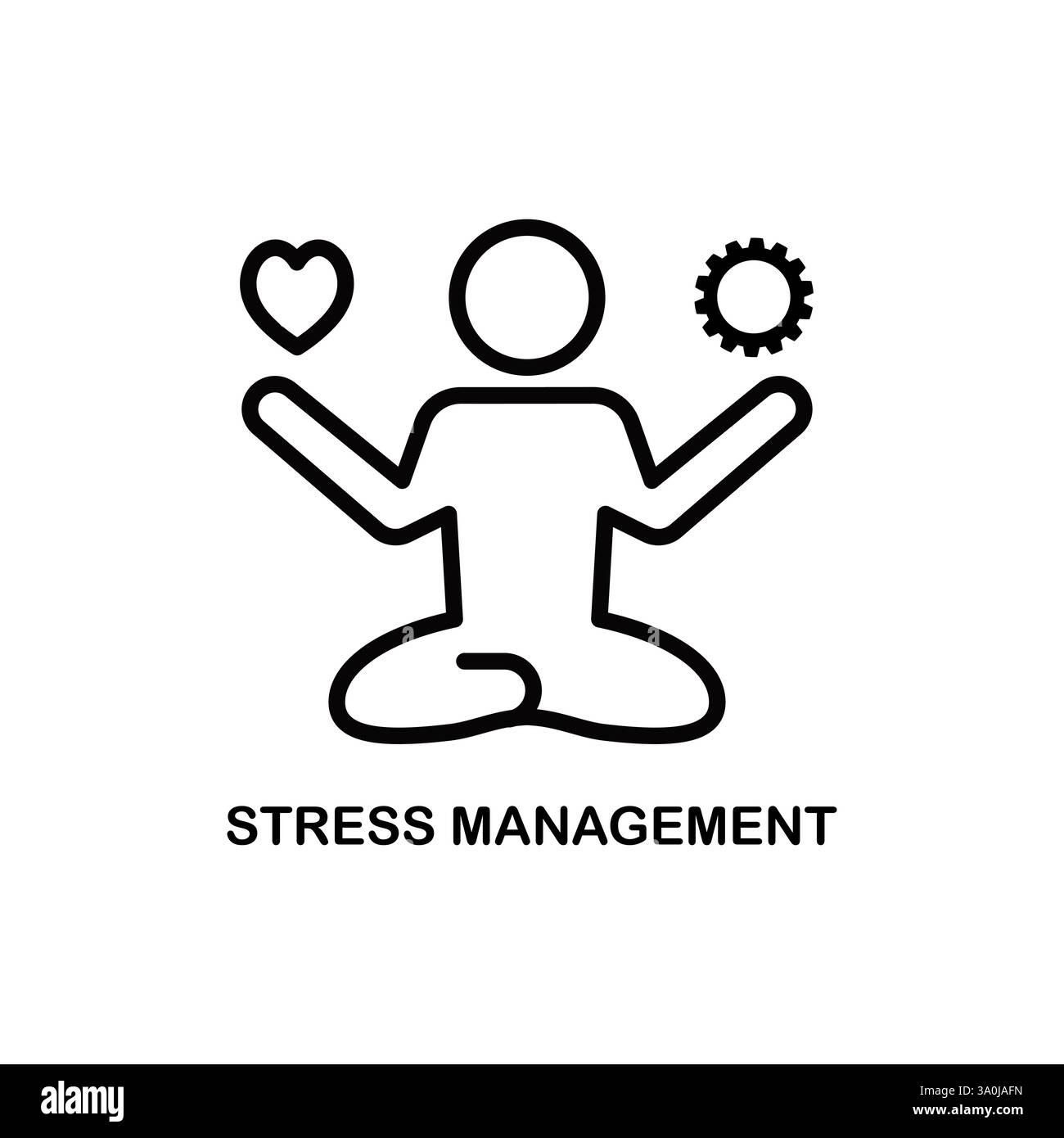 Stress Management icon. Line element from company management collection ...