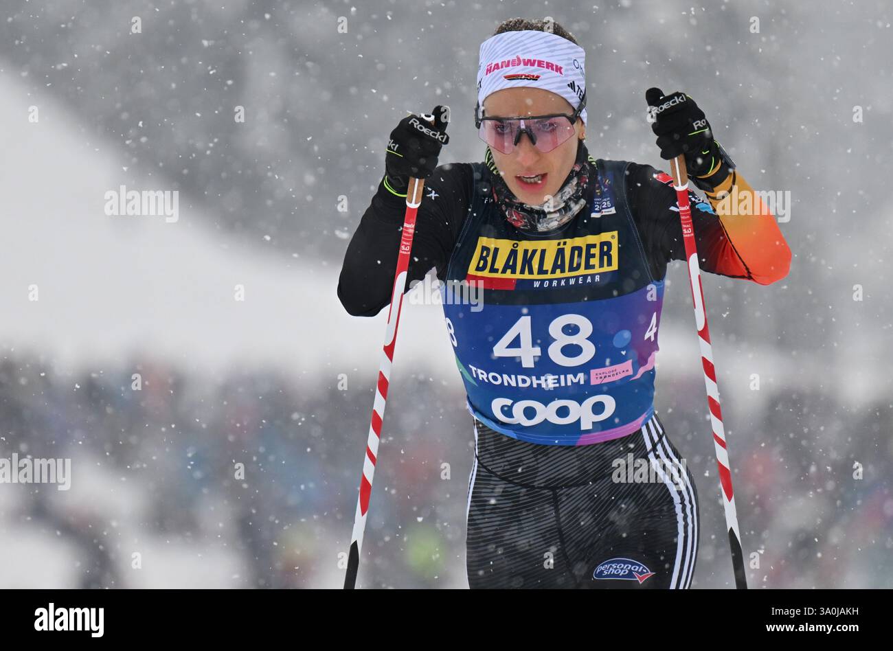 04 March 2025, Norway, Trondheim: Nordic skiing: World Championships ...