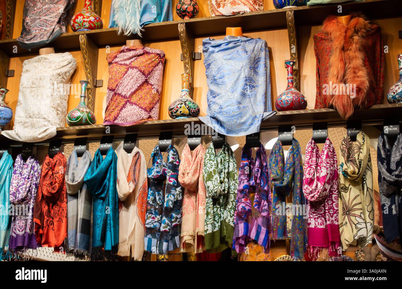 Examples of colorful fabric of various color and pattern Stock Photo ...