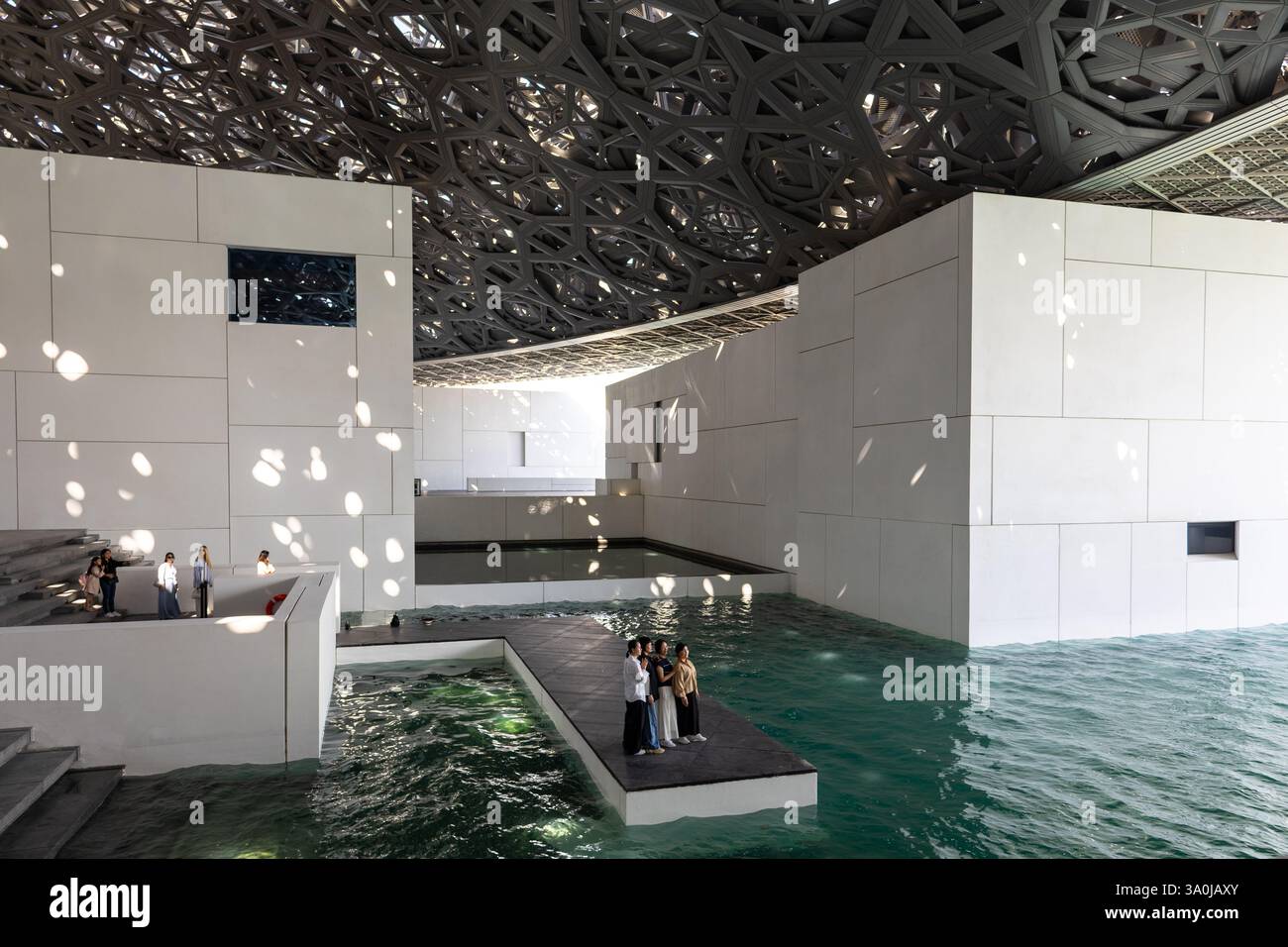 Abu Dhabi, UAE - December 3, 2024: Louvre is art museum located on ...