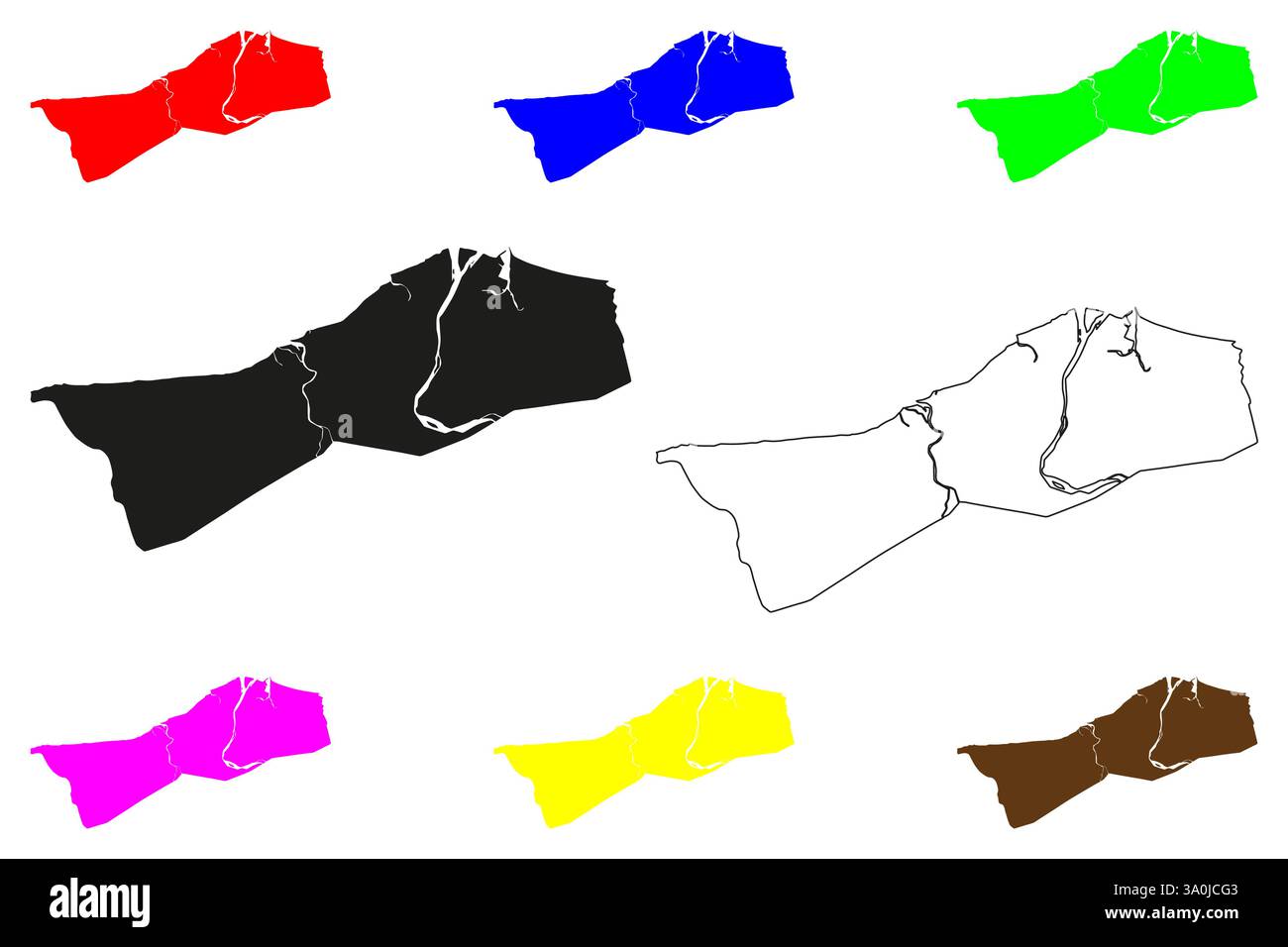 La Ceiba city (Republic of Honduras, Atlántida Department) map vector ...