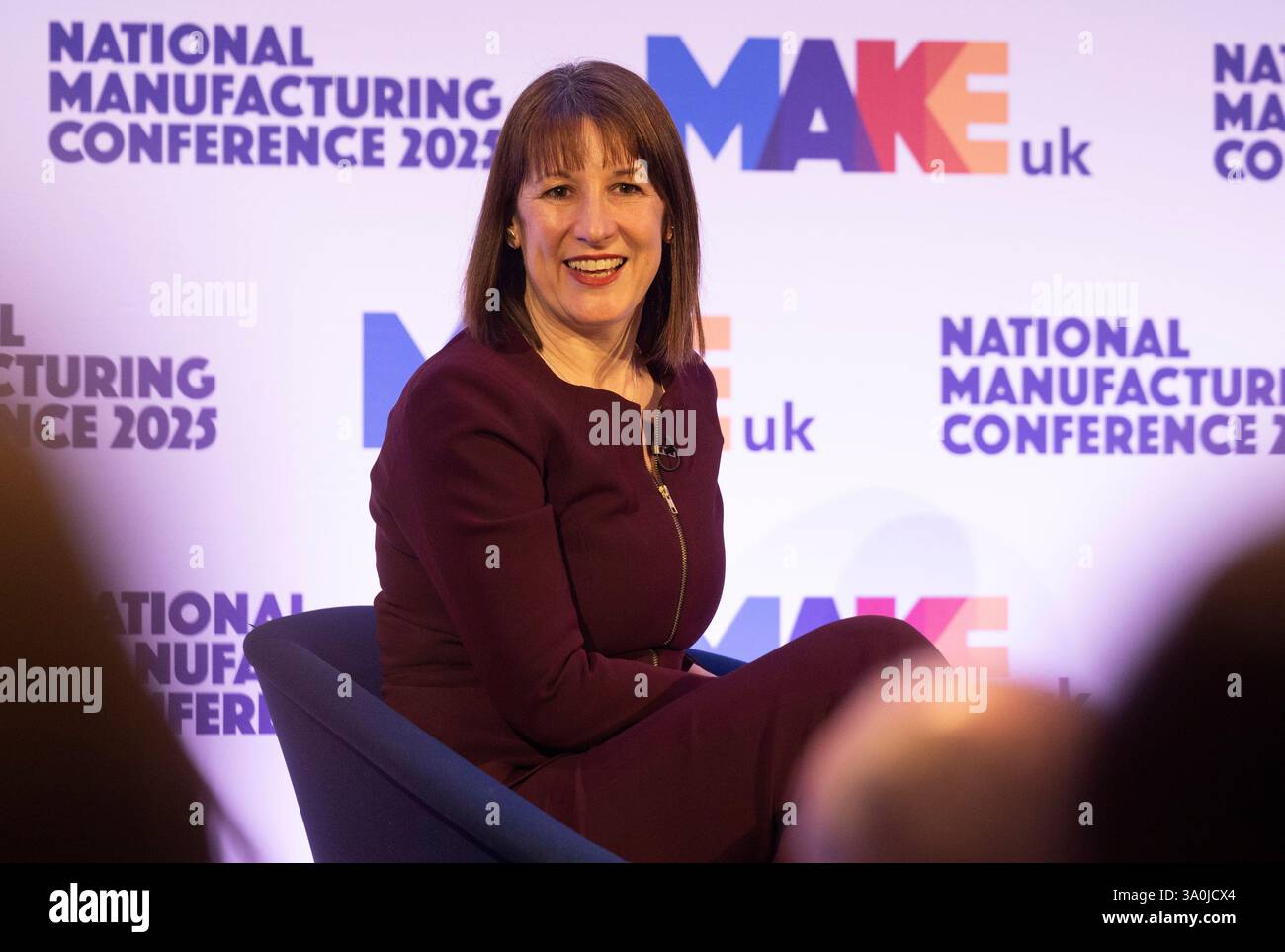 London, UK. 4th Mar, 2025. Chancellor Rachel Reeves delivers a speech ...