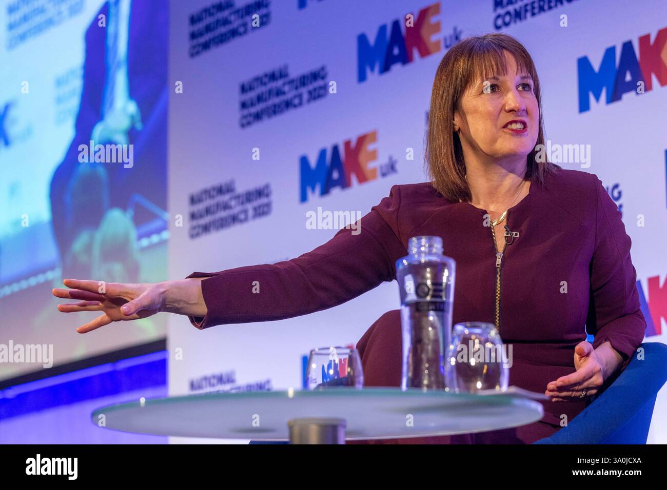 London, UK. 4th Mar, 2025. Chancellor Rachel Reeves delivers a speech ...