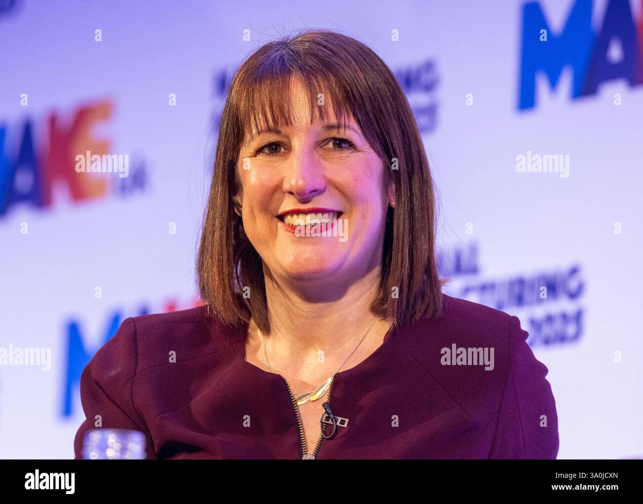 London, UK. 4th Mar, 2025. Chancellor Rachel Reeves delivers a speech ...