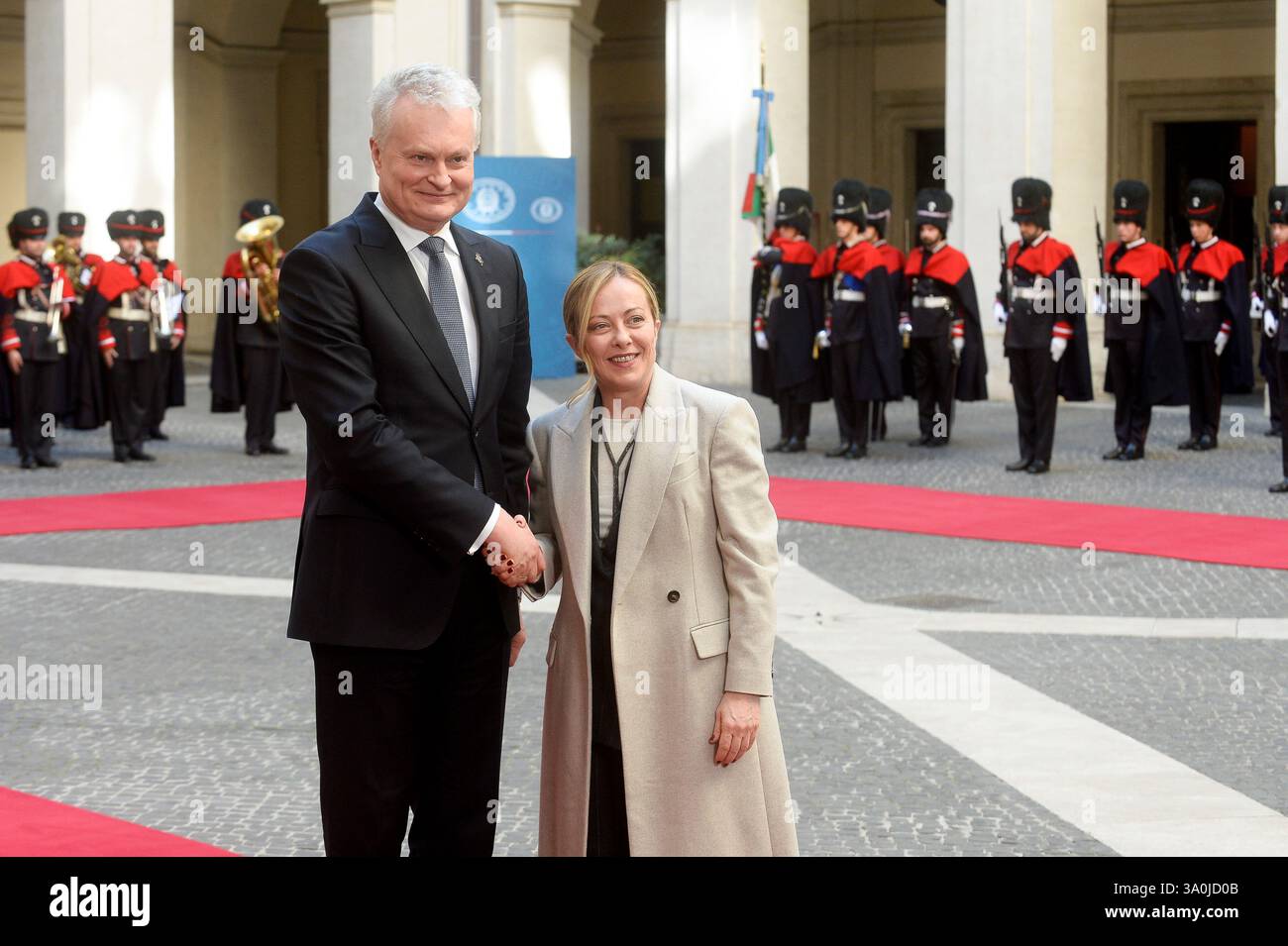 Italy, Rome, March 04, 2025 : Chigi Palace, the Italian Prime Minister ...