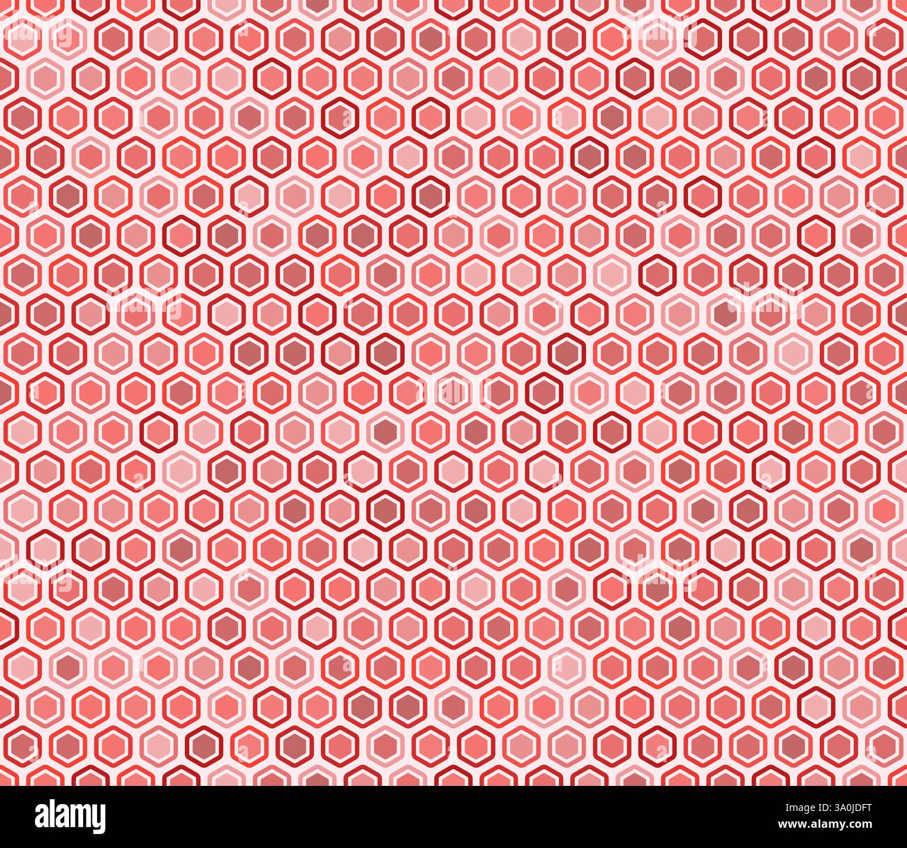 Hexagon grid background. Bold rounded hexagon cells with padding and inner solid cells. Red ...