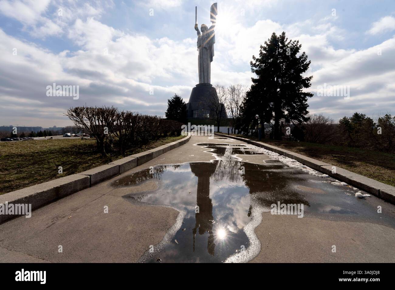 Motherland Monument, also called Mother Ukraine statue seen in Kyiv ...