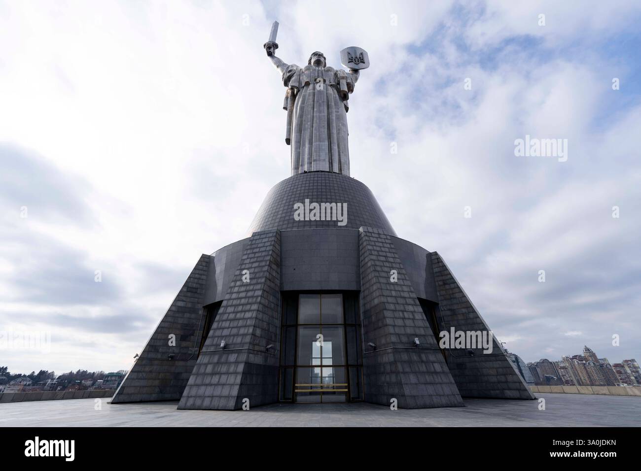 Motherland Monument, also called Mother Ukraine statue seen in Kyiv ...