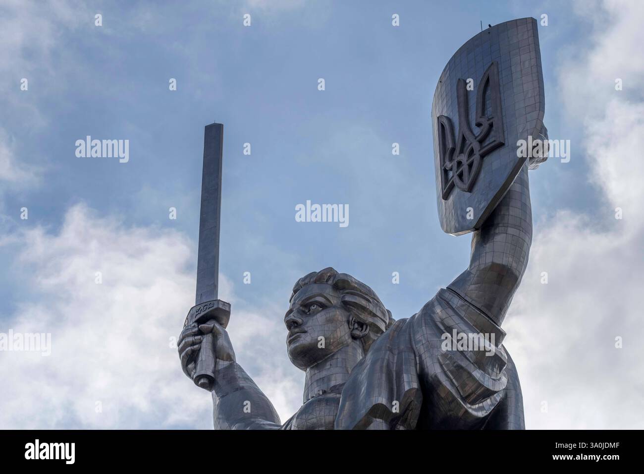 Motherland Monument, also called Mother Ukraine statue seen in Kyiv ...