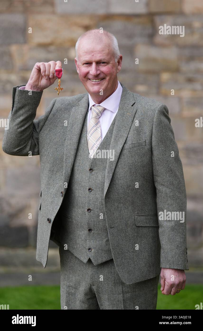Golfer Sandy Lyle after being made an Officer of he Order of the ...