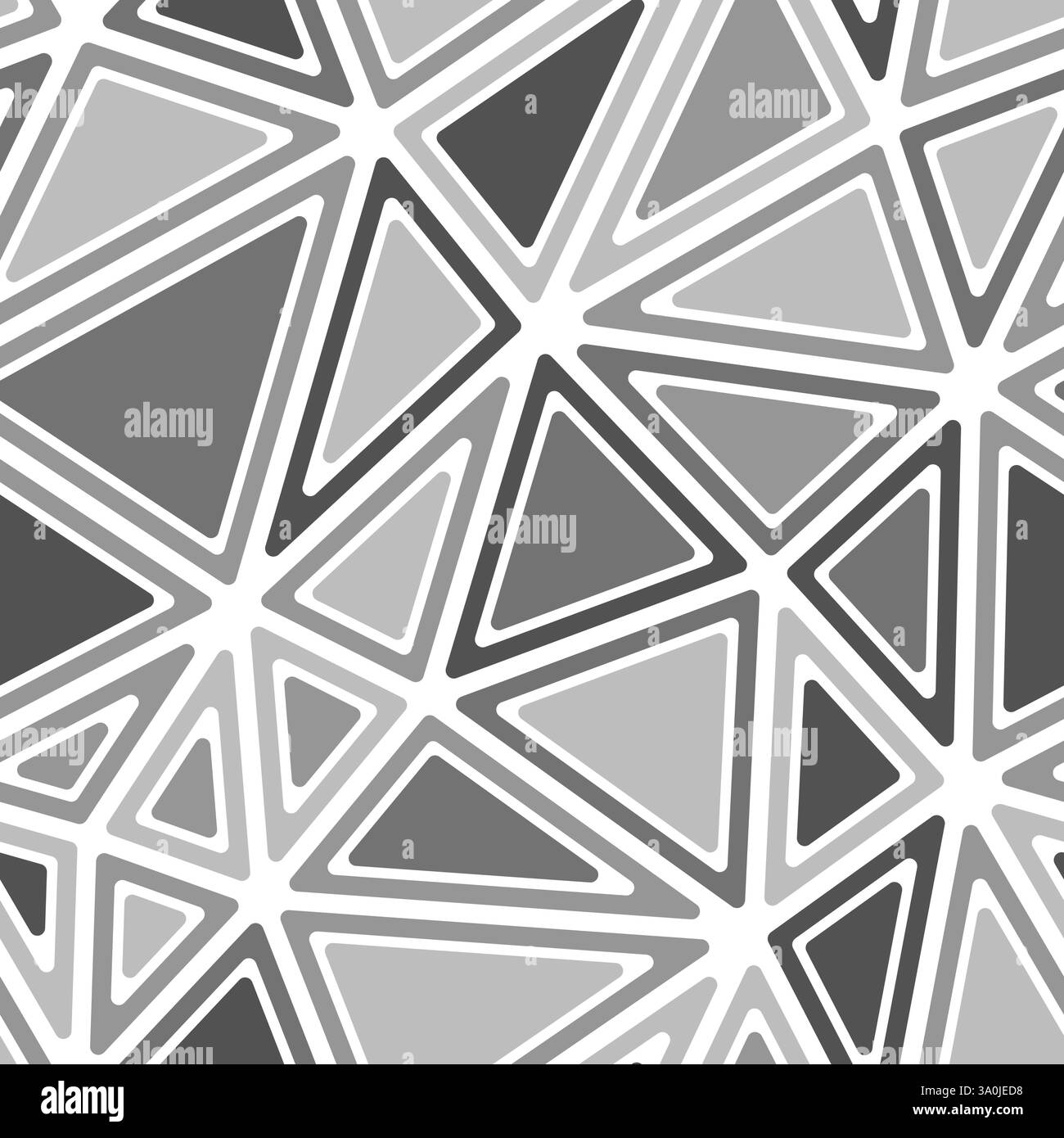 Mosaic background. Rounded solid shapes in frames. Big triangles size. Monotone colored style ...