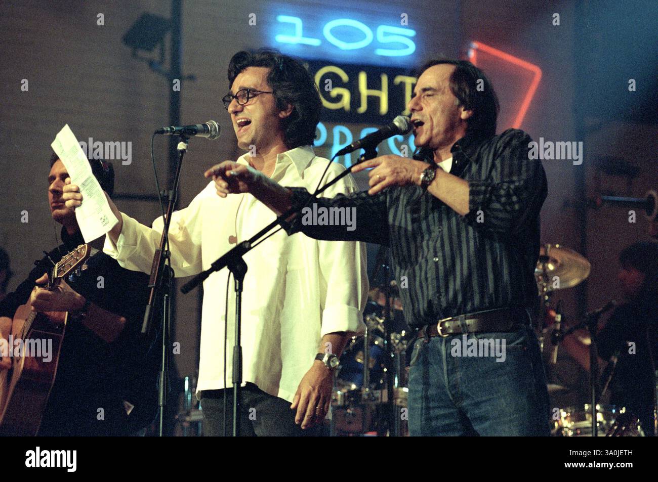 Milan Italy 26/01/1998: Roberto Vecchioni and Gaetano Curreri,Italian ...