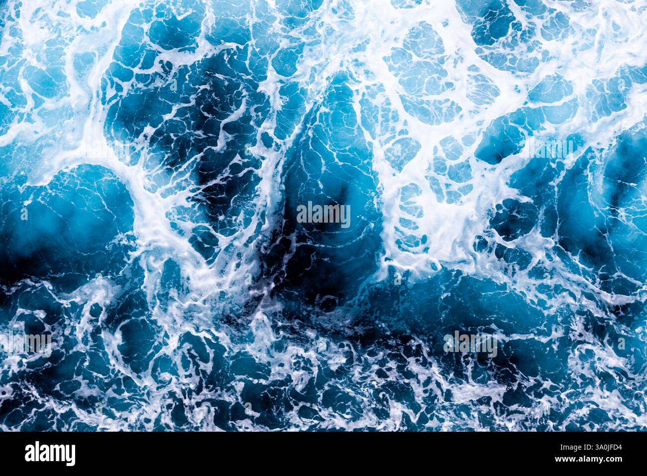 Ocean water surface background. Aerial view of classy foamy water Stock ...