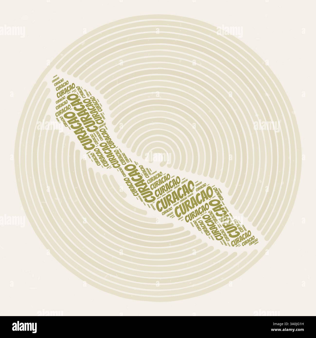 Curacao island map hi-res stock photography and images - Alamy