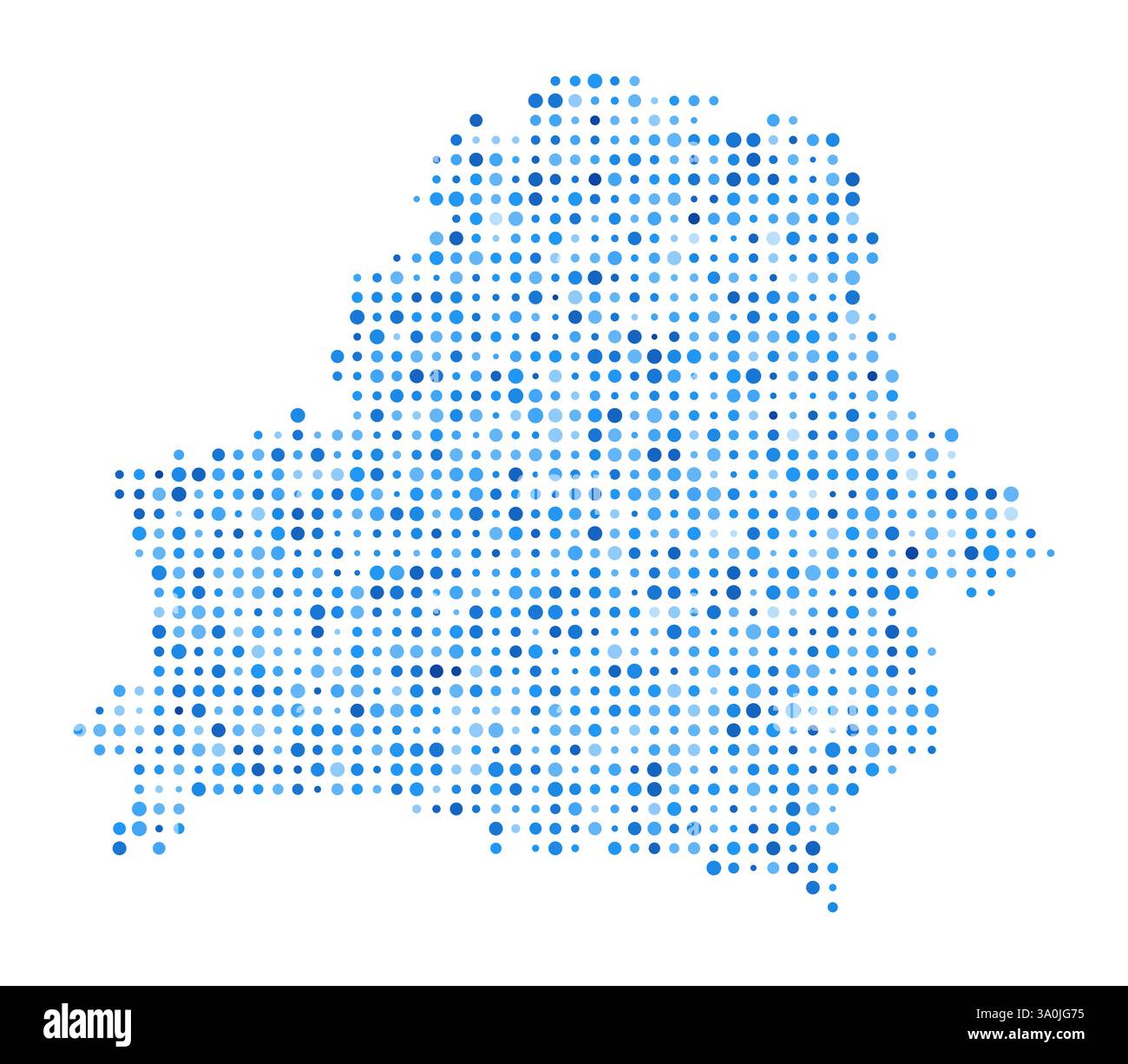 Belarus Dot Map. Country Digital Style Shape. Belarus vector image ...