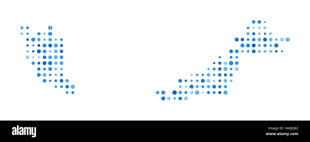 Malaysia Dot Map. Country Digital Style Shape. Malaysia vector image ...