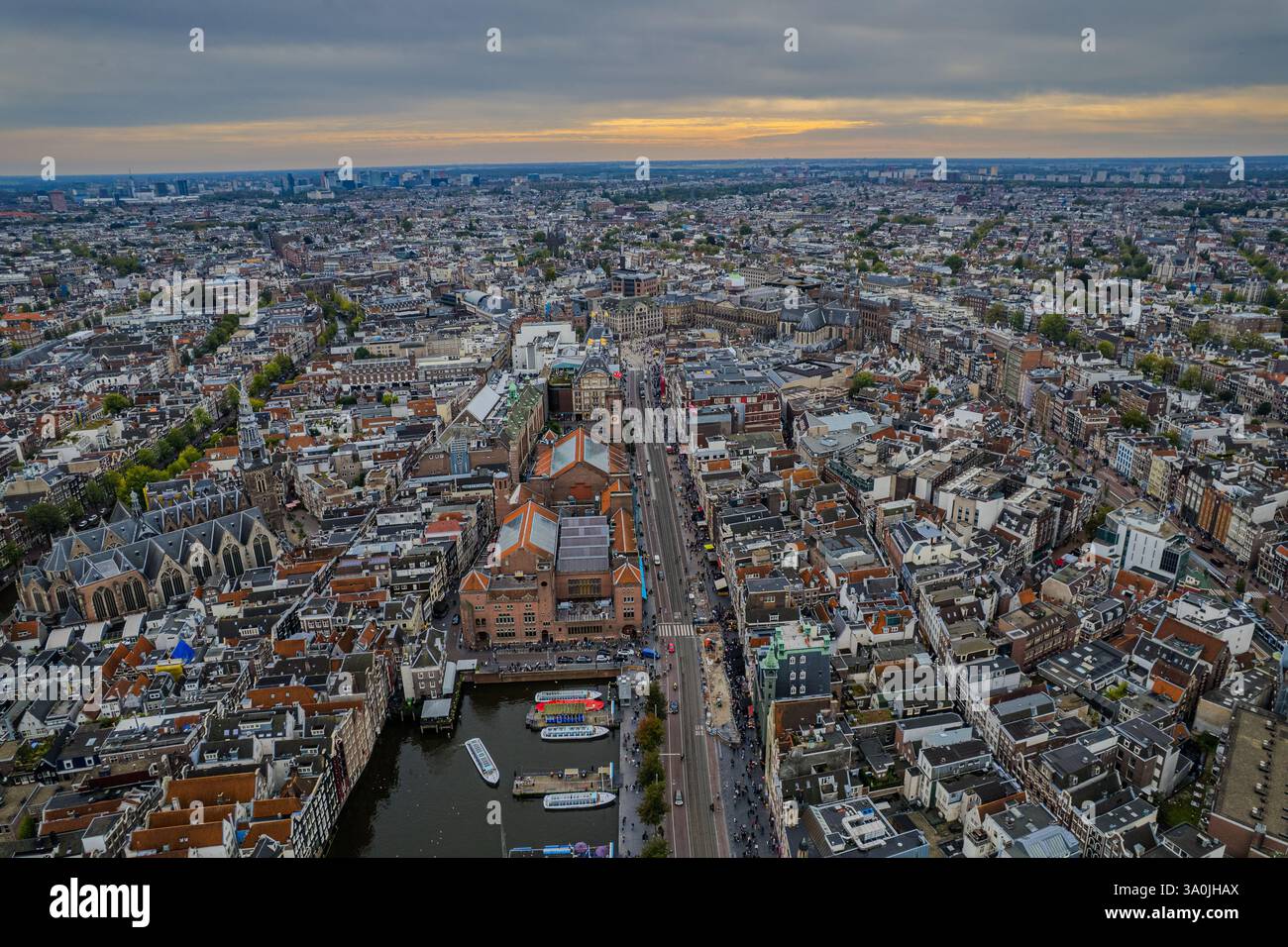 Stunning aerial view of Koninklijk Paleis - The Royal Palace in ...