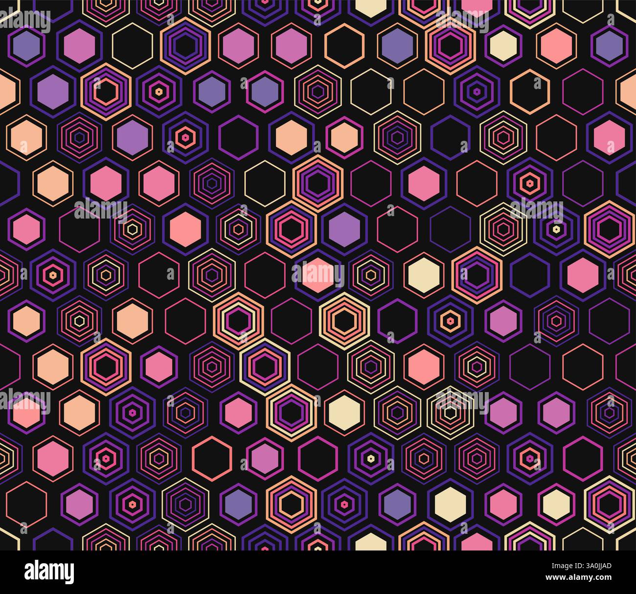 Hexagon background design. Geometric elements of varied style and color. Hexagon pattern ...