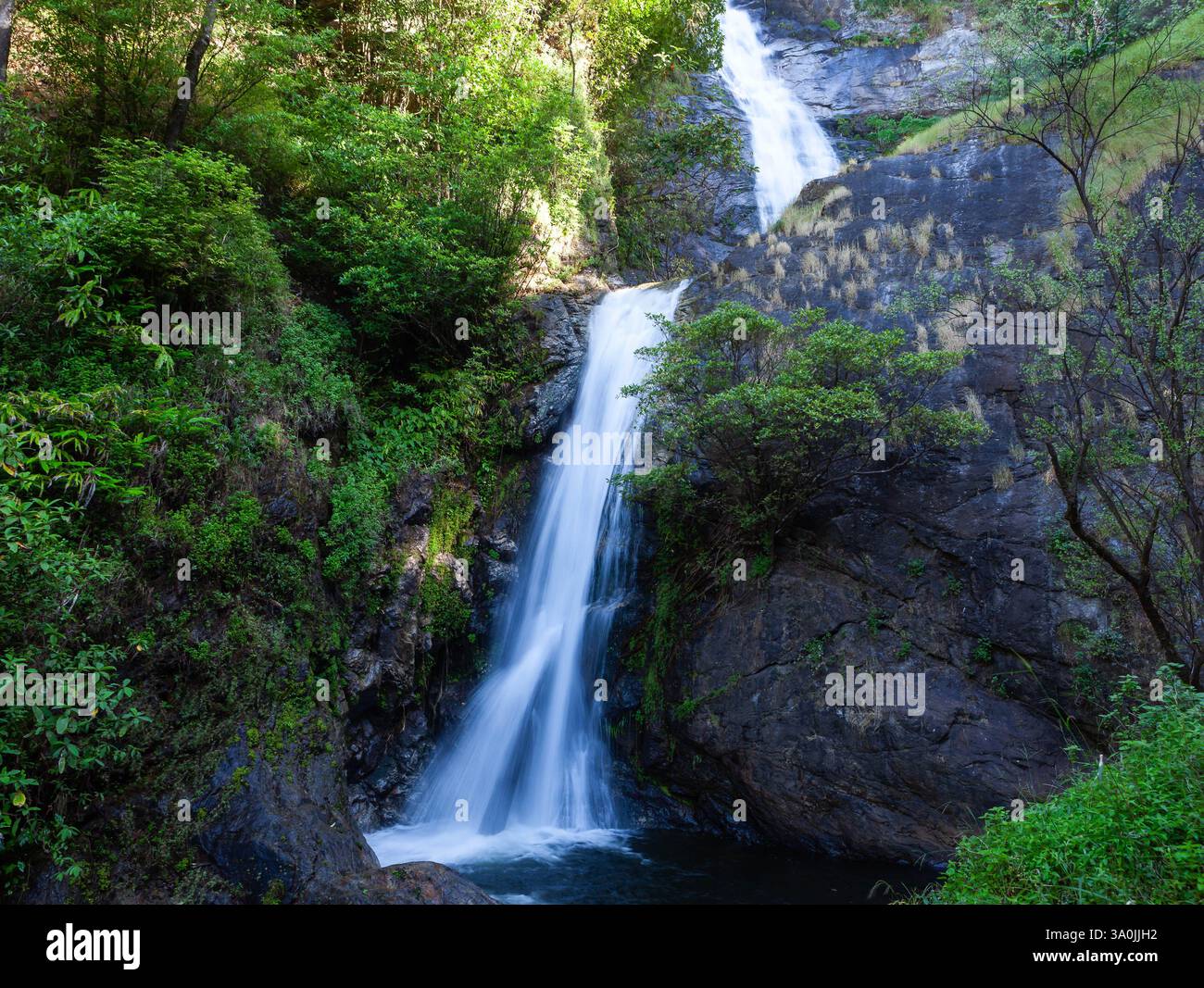 Mae Pan Waterfall. Doi Inthanon national park. Fresh water stream in ...
