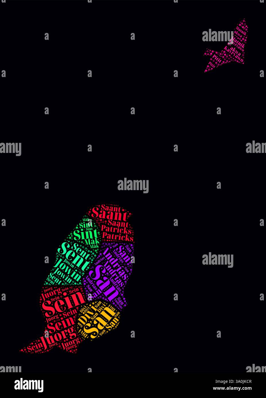 Grenada Word Cloud. Region names of the country in English language ...