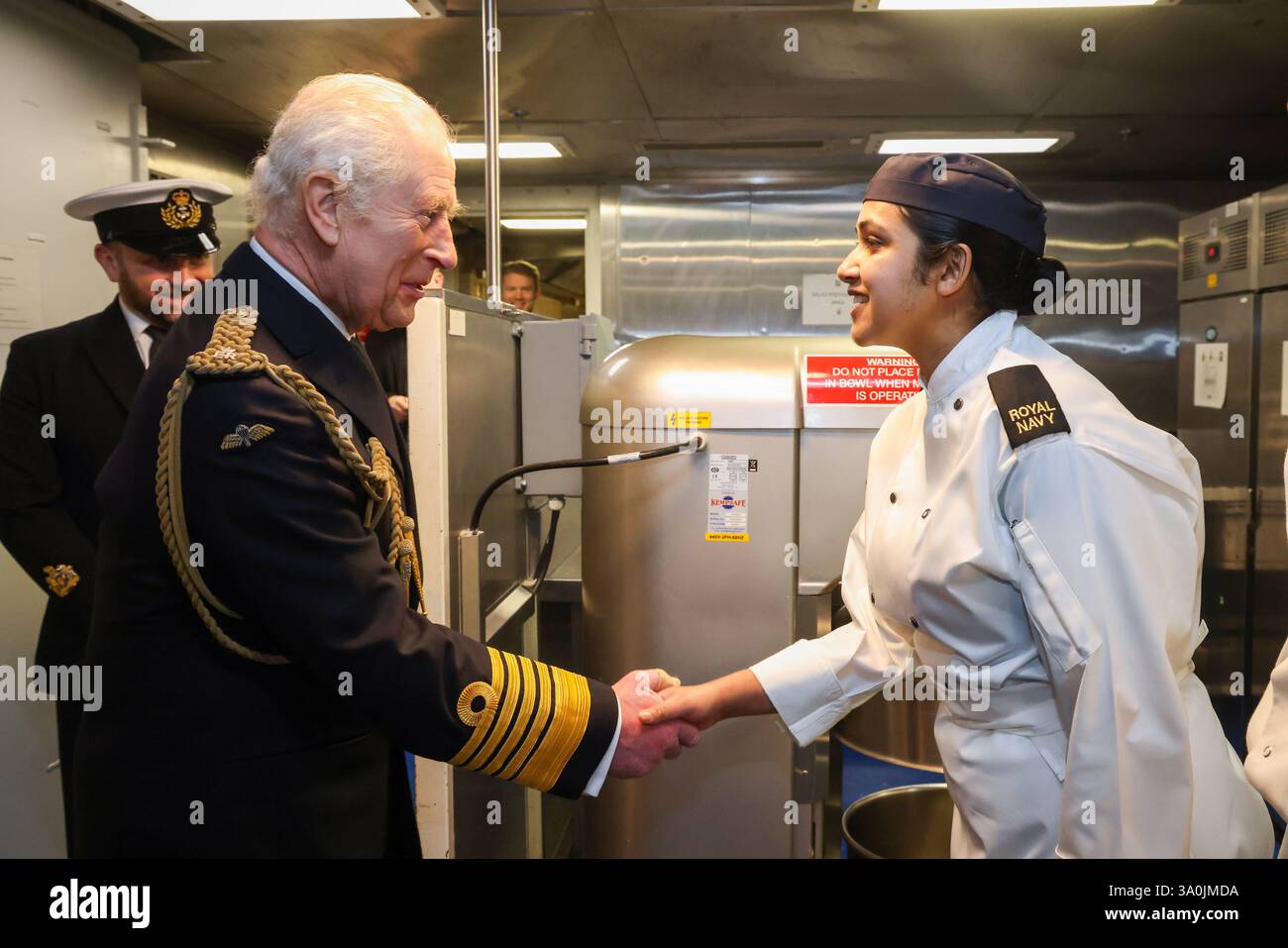 Handout photo provided by the Ministry of Defence of King Charles III ...