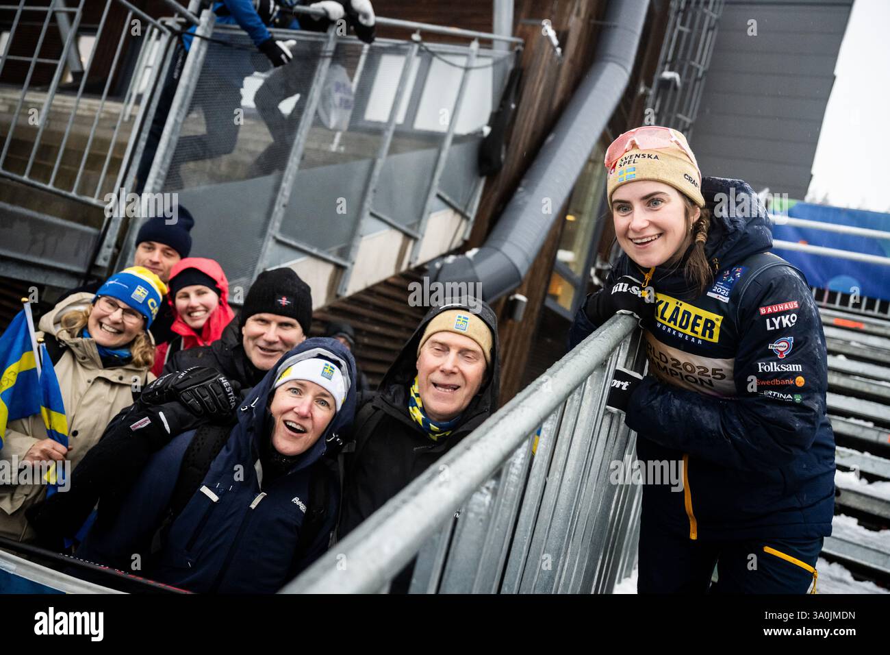 Gold medalist Ebba Andersson of, Sweden. , . celebrate with family ...