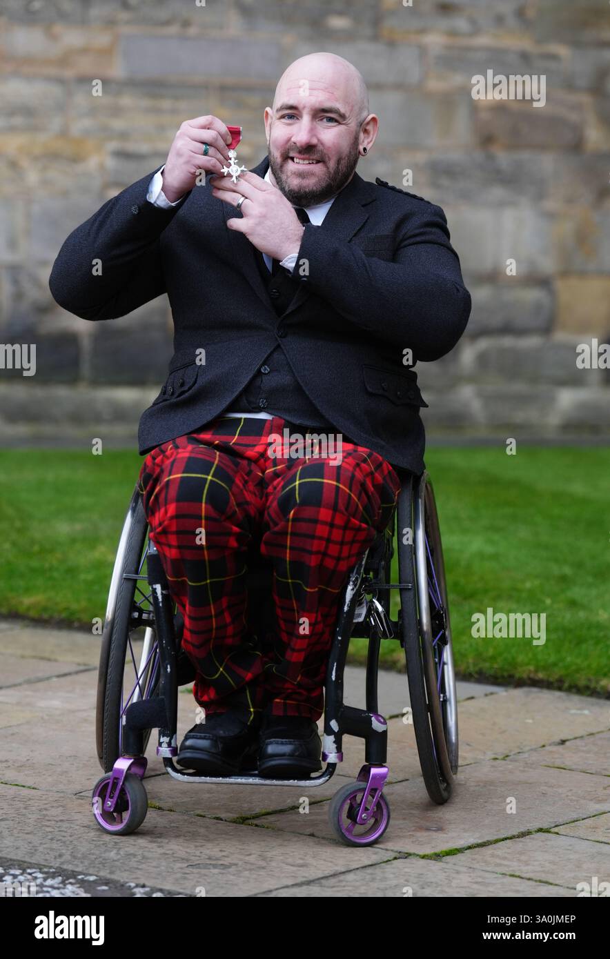 Paralympian Nathan Macqueen after being made a Member of the Order of ...